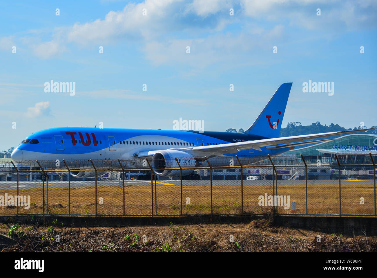 Phuket, Thailand - Apr 5, 2019. G-TUID TUI Airways Boeing 787-8 ...