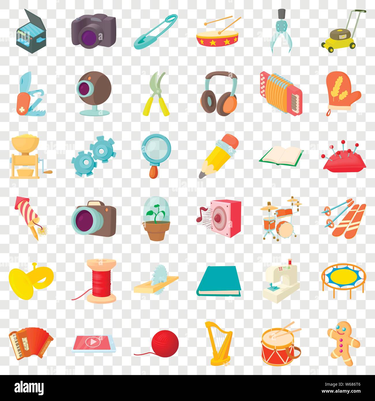 Human hobby icons set, cartoon style Stock Vector Image & Art - Alamy