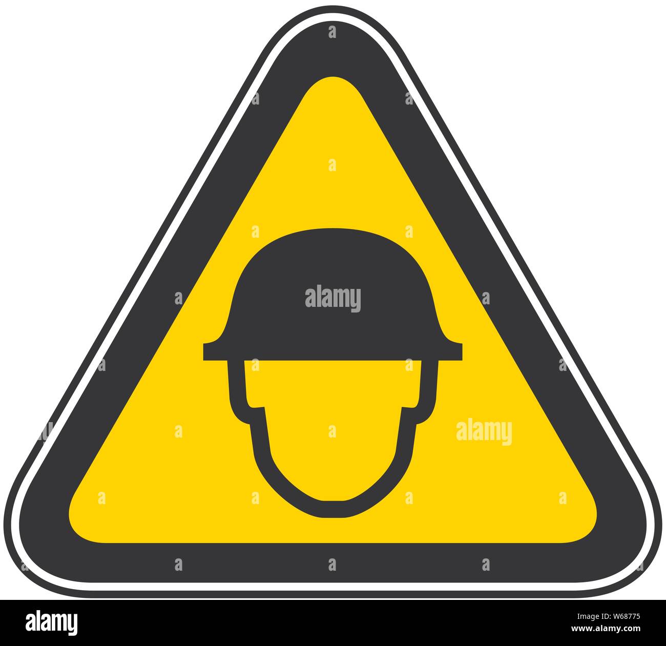 Triangular yellow Warning Hazard Symbol, vector illustration Stock ...