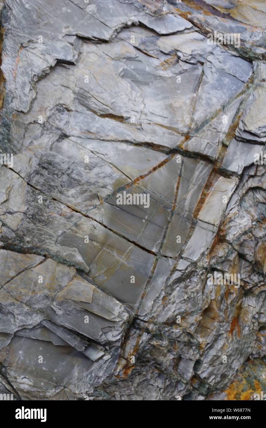 Natural Background of Metasedimentary Rock. St Agnes, North Cornwall ...