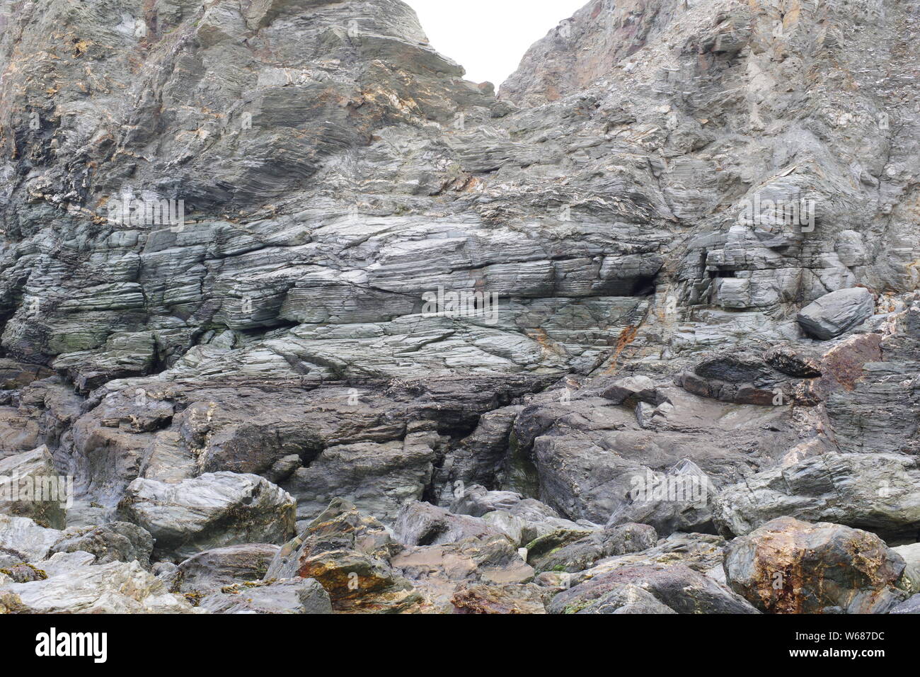 Natural Background of Metasedimentary Rock. St Agnes, North Cornwall ...