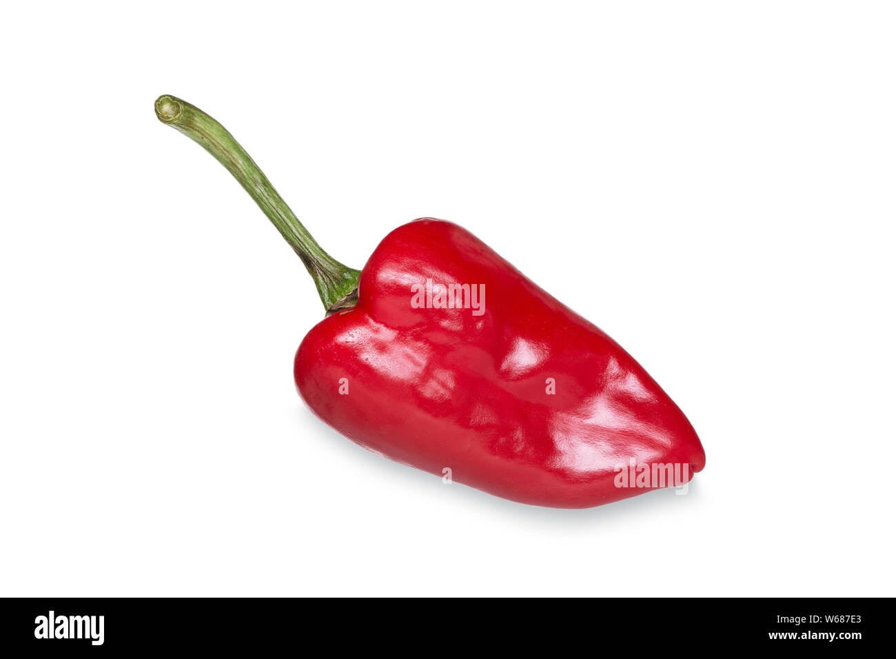 Fresh red pepper isolated on white background. Capsicum annuum ...