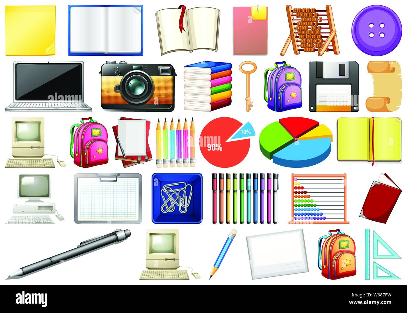 Office computers design Stock Vector Images - Alamy