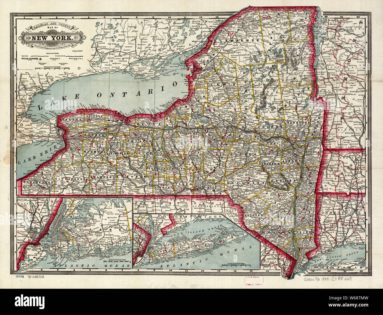 New york rail road map hi-res stock photography and images - Alamy
