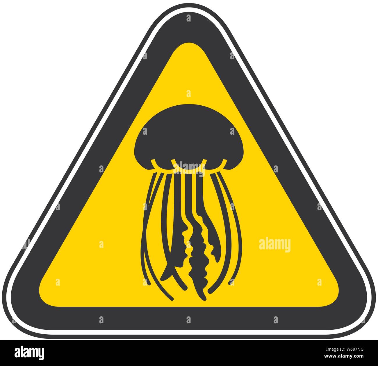 Triangular Warning Hazard Symbol Stock Vector Image & Art - Alamy