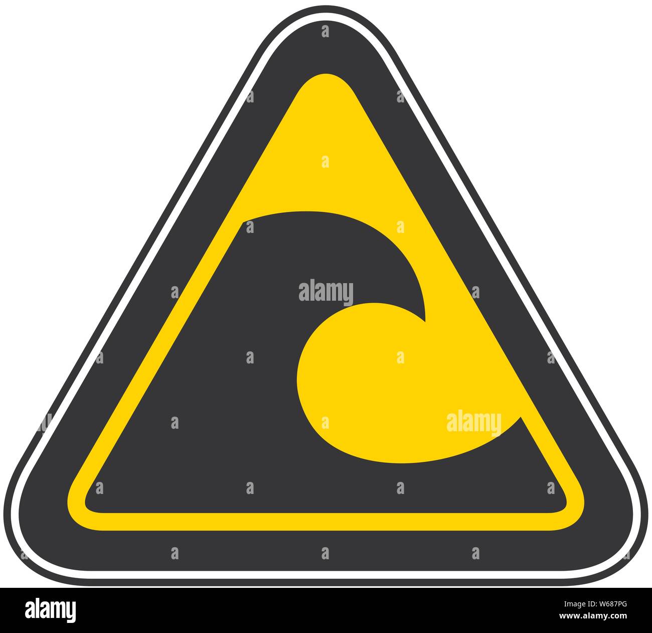 Triangular Warning Hazard Symbol Stock Vector Image & Art - Alamy