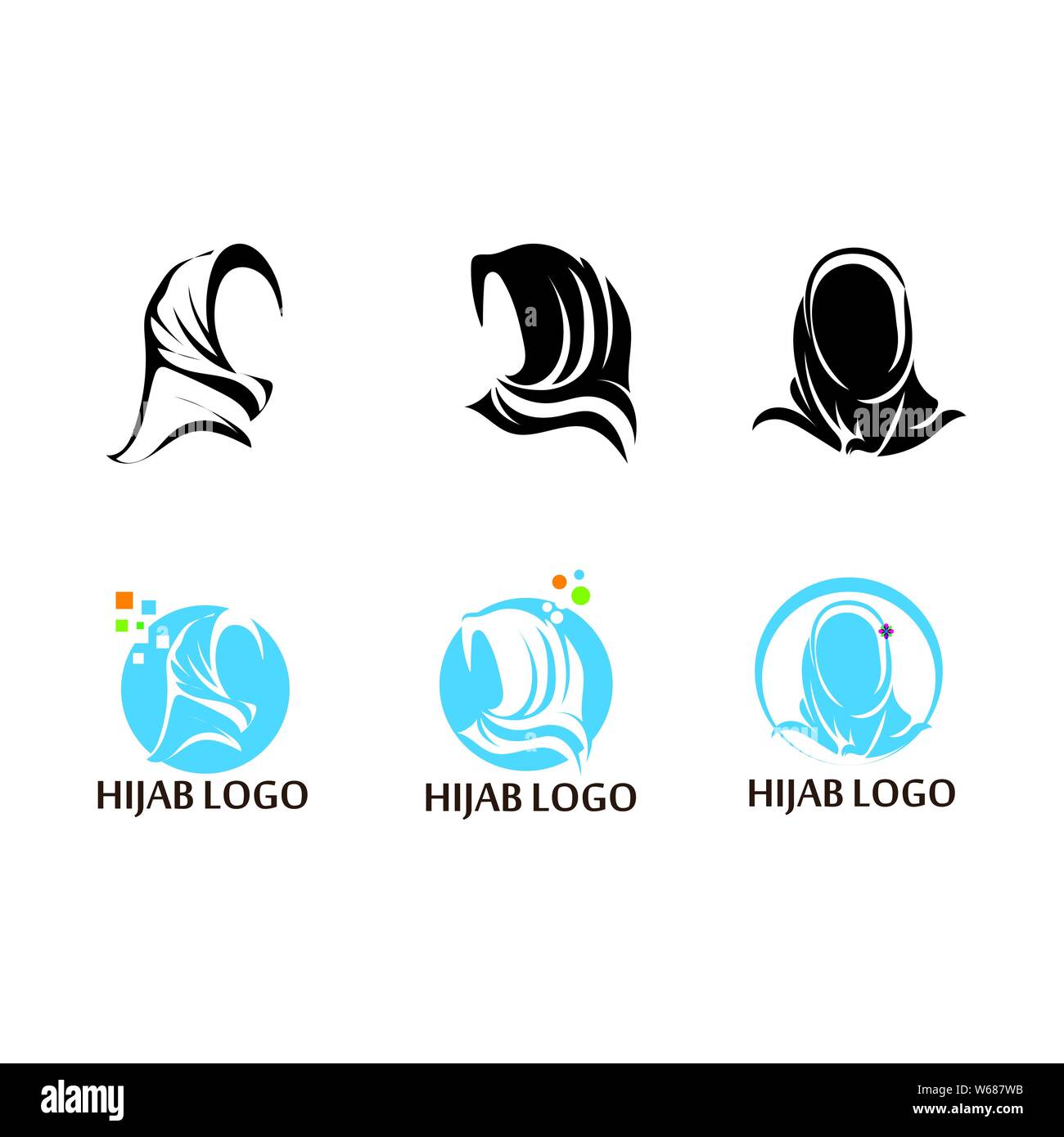 Hijab logo and symbol icon vector illustration design Stock Vector ...