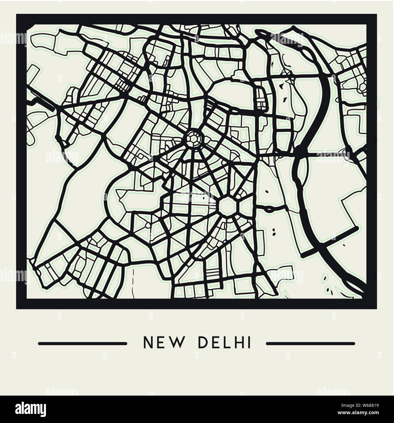 Delhi city map hi-res stock photography and images - Alamy