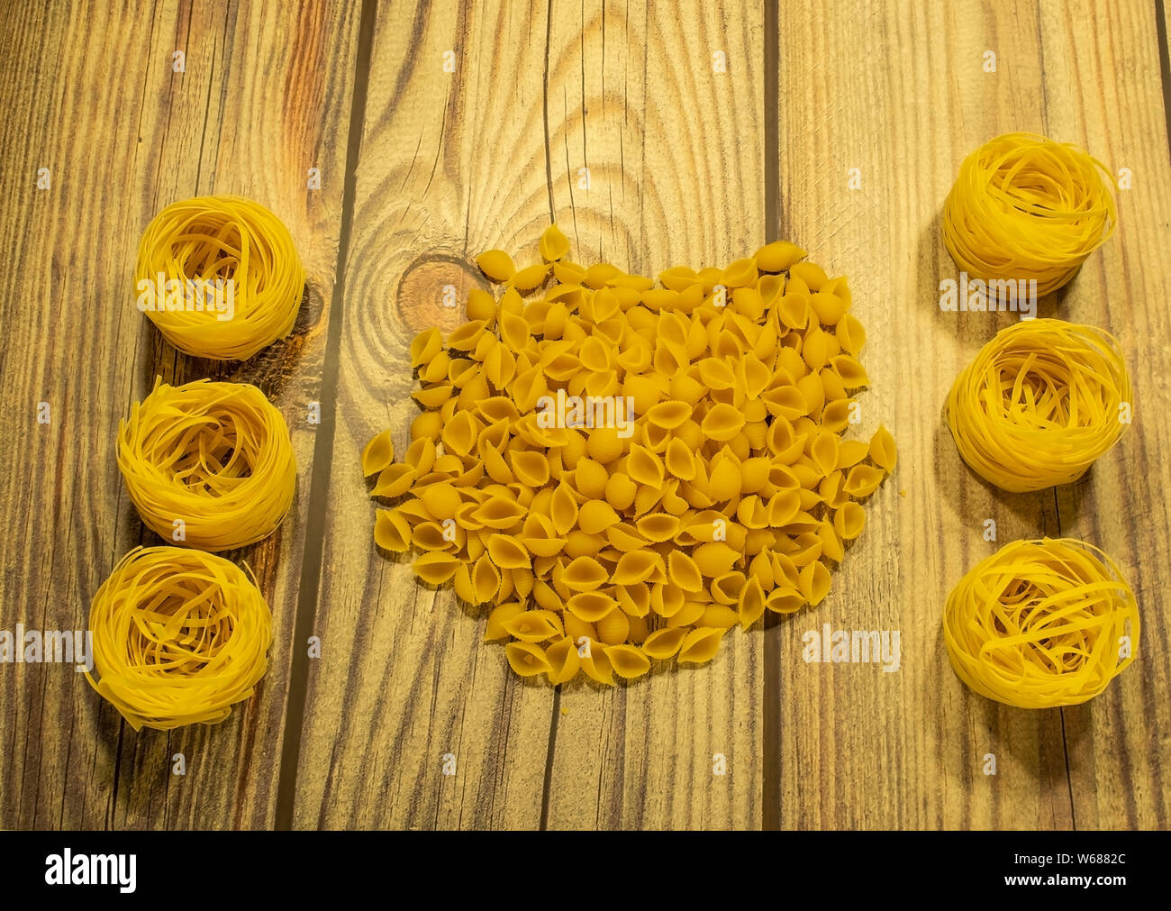 Pasta on table spices hi-res stock photography and images - Alamy