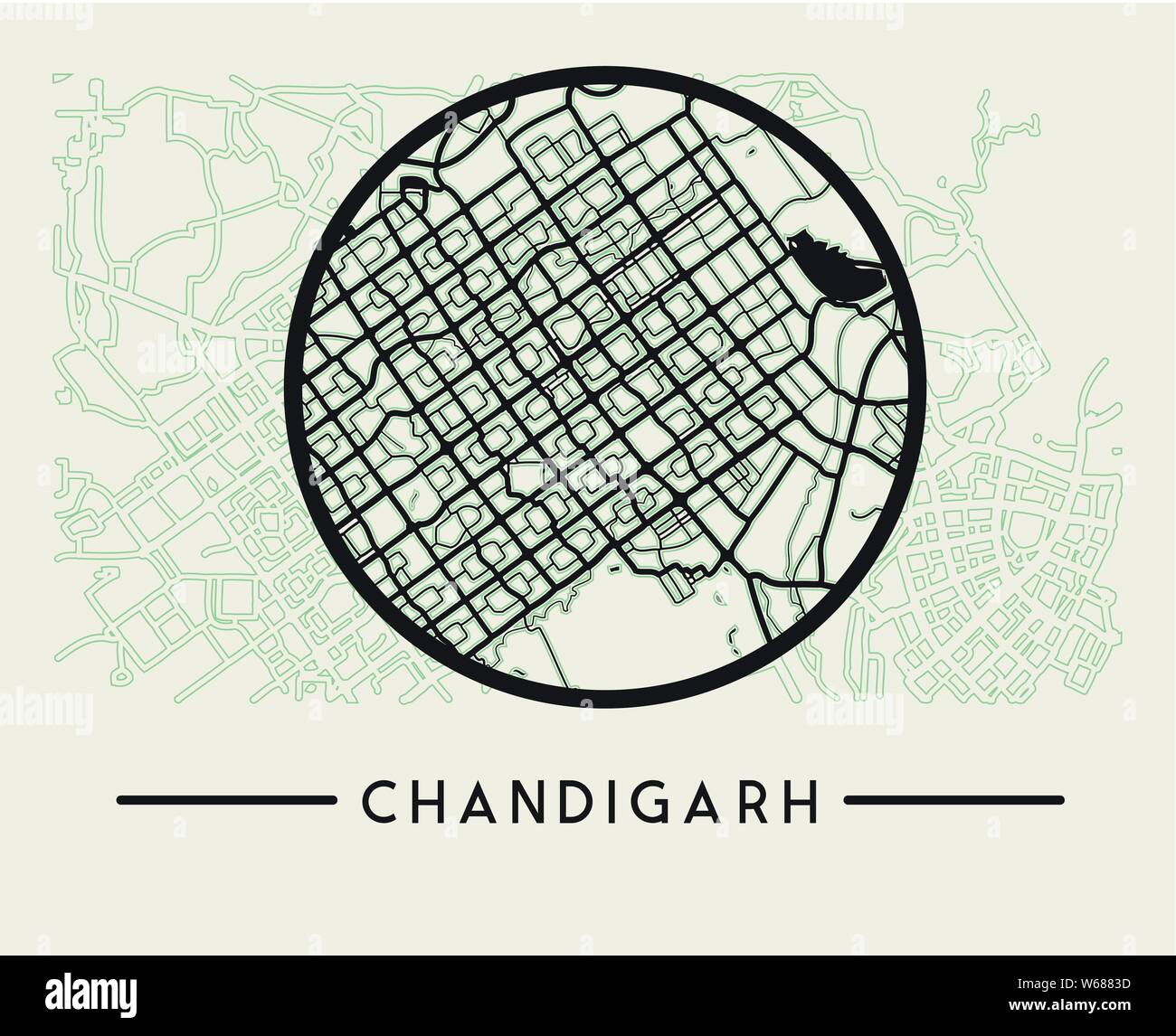 Chandigarh map hi-res stock photography and images - Alamy