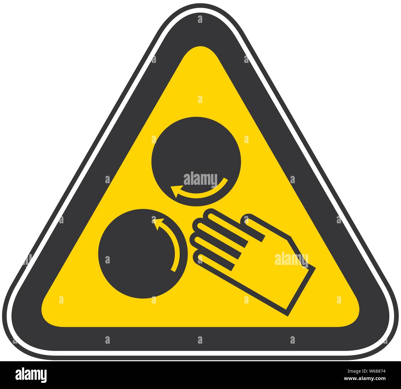 Triangular Warning Hazard Symbol Stock Vector Image & Art - Alamy