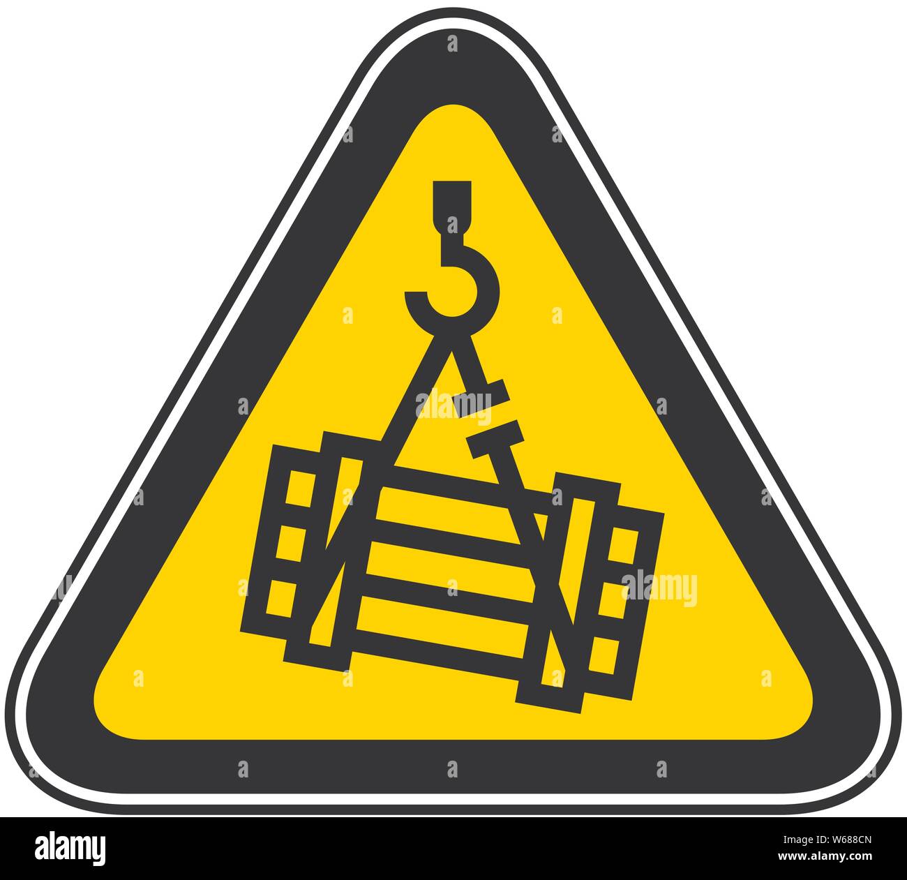 Triangular yellow Warning Hazard Symbol, vector illustration Stock ...