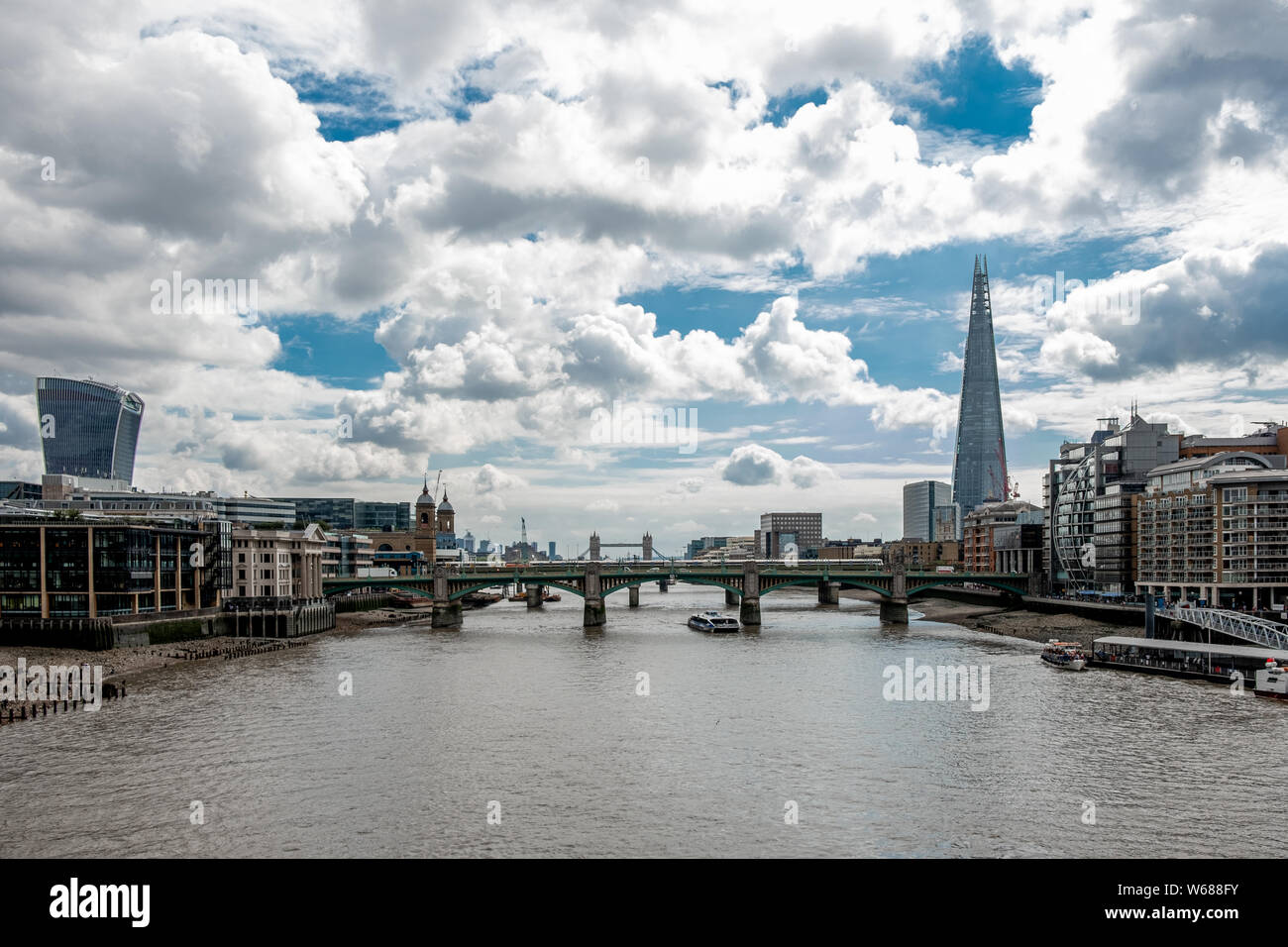 Old london bridge england famous english landmark river thames ...
