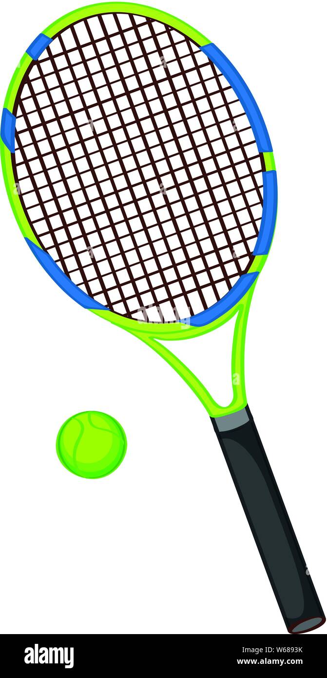 Tennis racquet with ball isolated illustration Stock Vector Image & Art ...