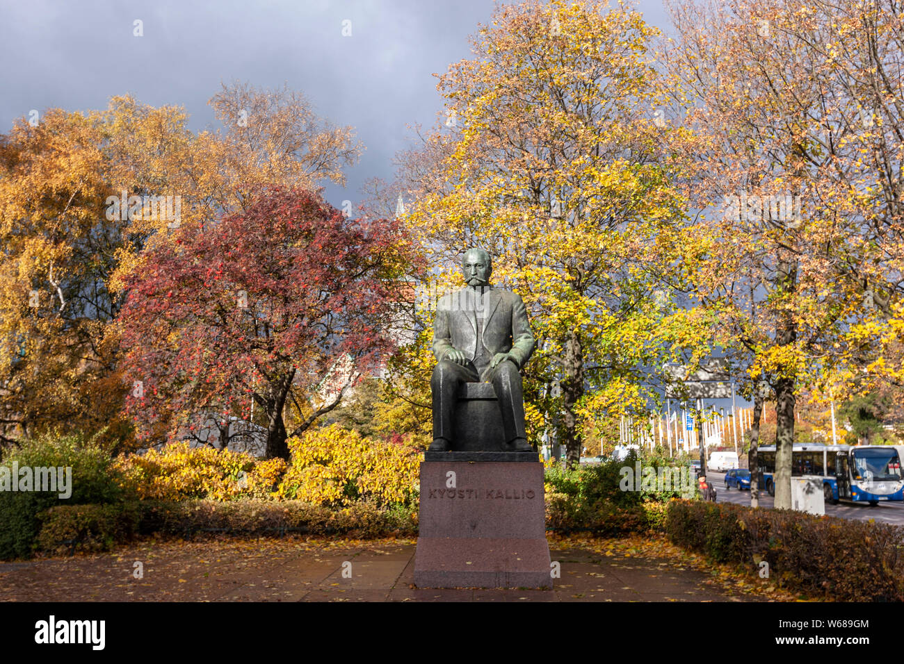 Kyosti Kallio statue by Kalervo Kallio, Helsinki, Finland Stock Photo ...