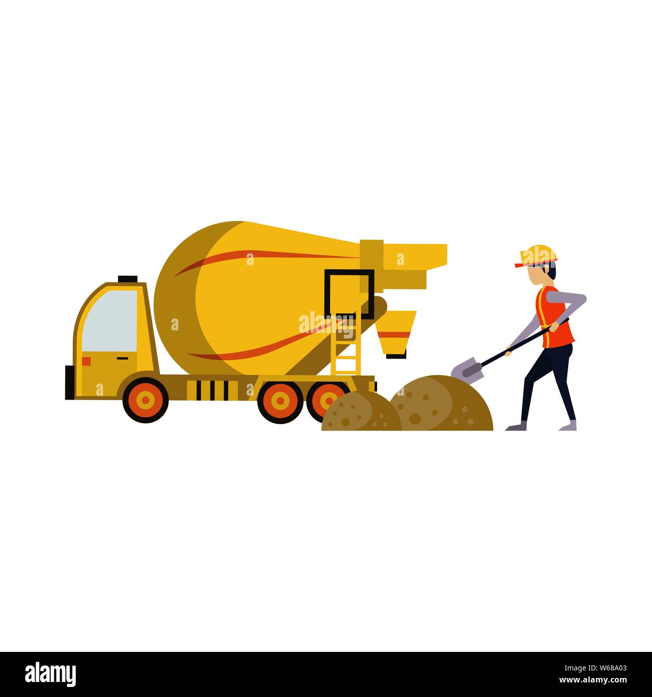 construction architectural engineering work cartoon Stock Vector Image ...