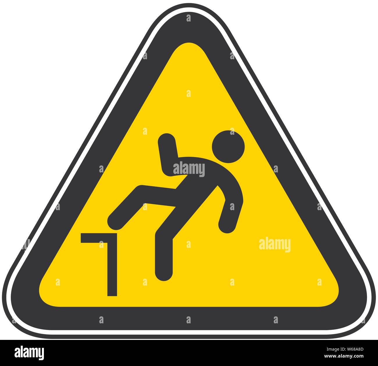 Triangular yellow Warning Hazard Symbol, vector illustration Stock ...