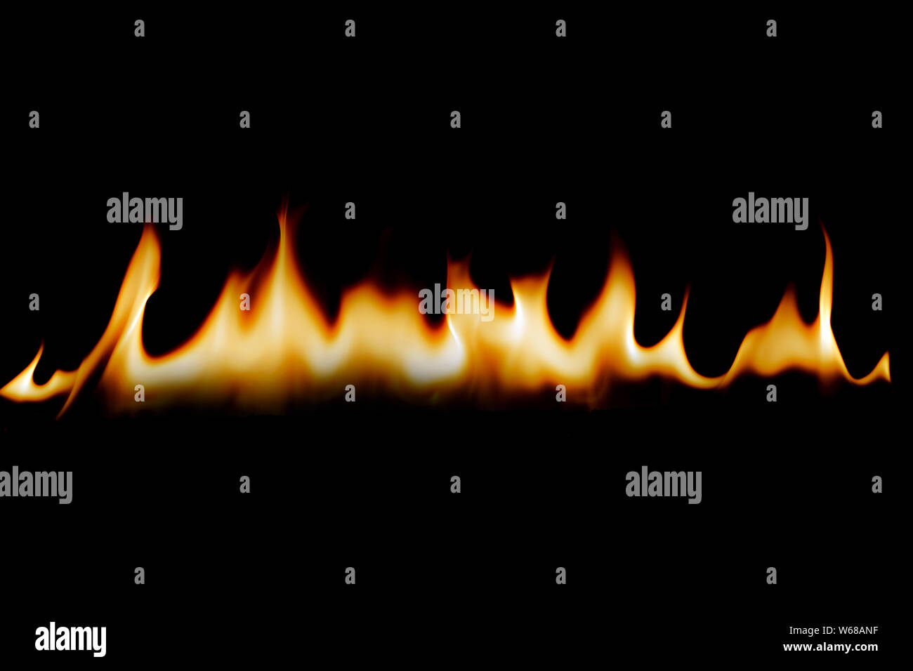 Fire flames on Abstract art black background, Burning red hot sparks ...