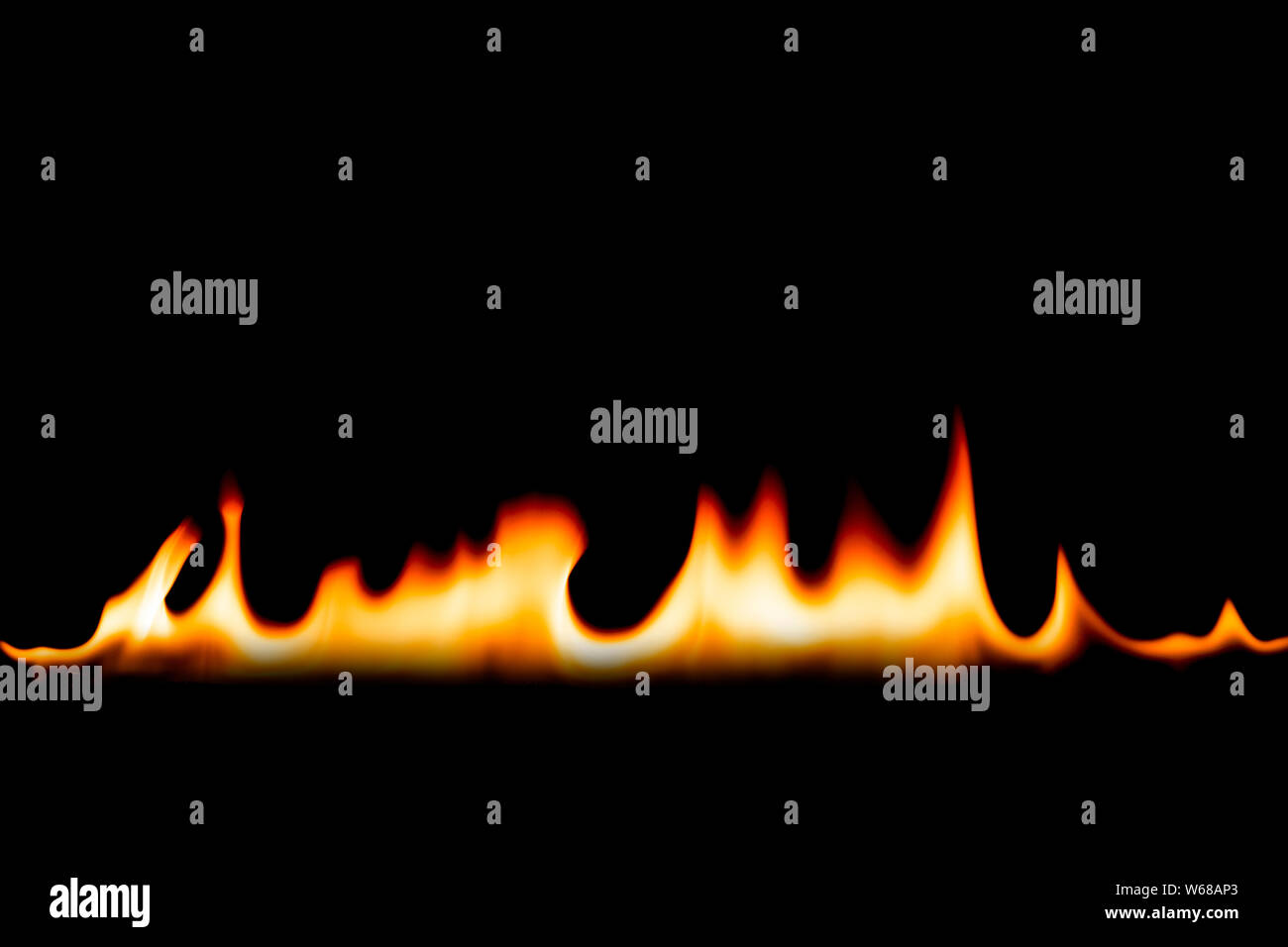 Fire flames on Abstract art black background, Burning red hot sparks ...