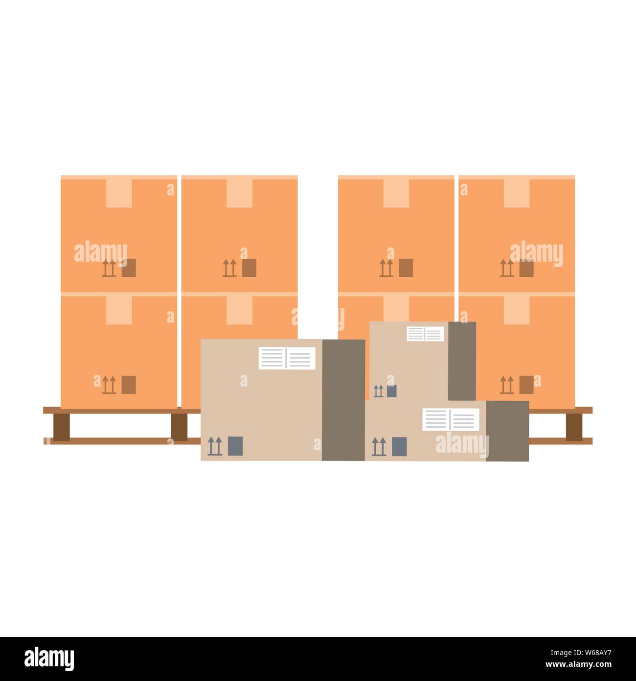 shipping logistic delivery cargo cartoon Stock Vector Image & Art - Alamy