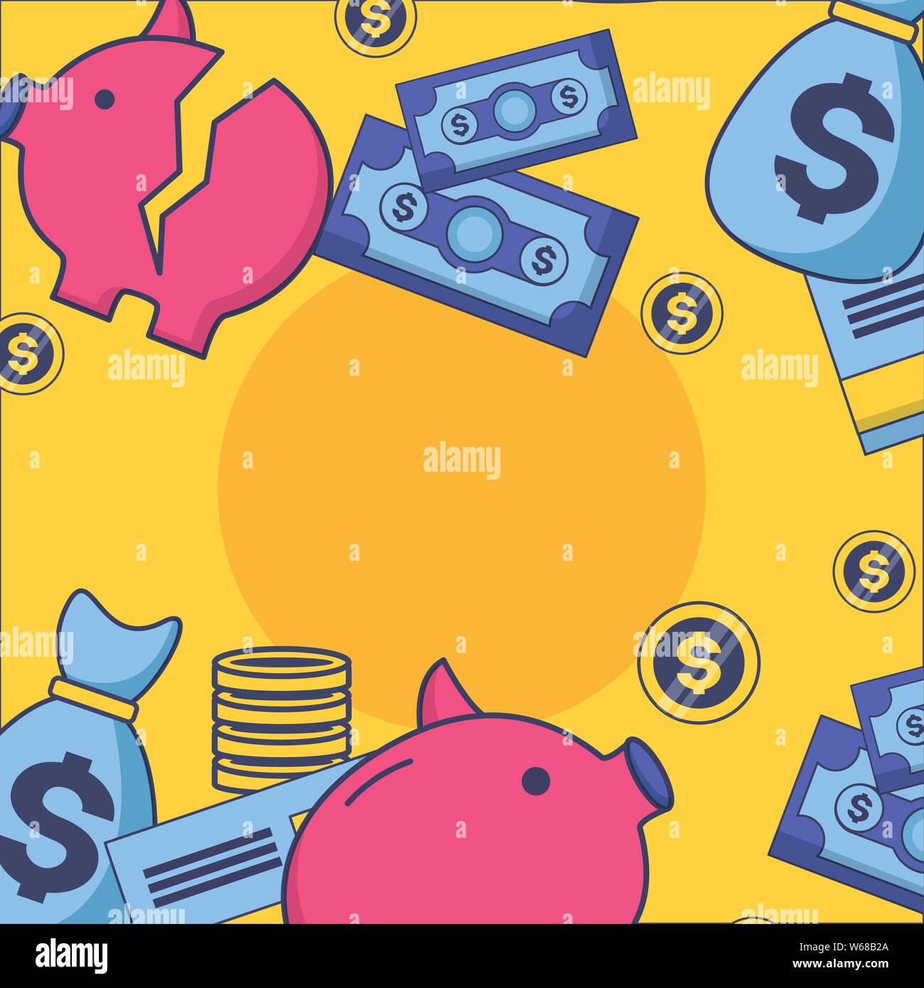 Money and financial icon set design Stock Vector Image & Art - Alamy