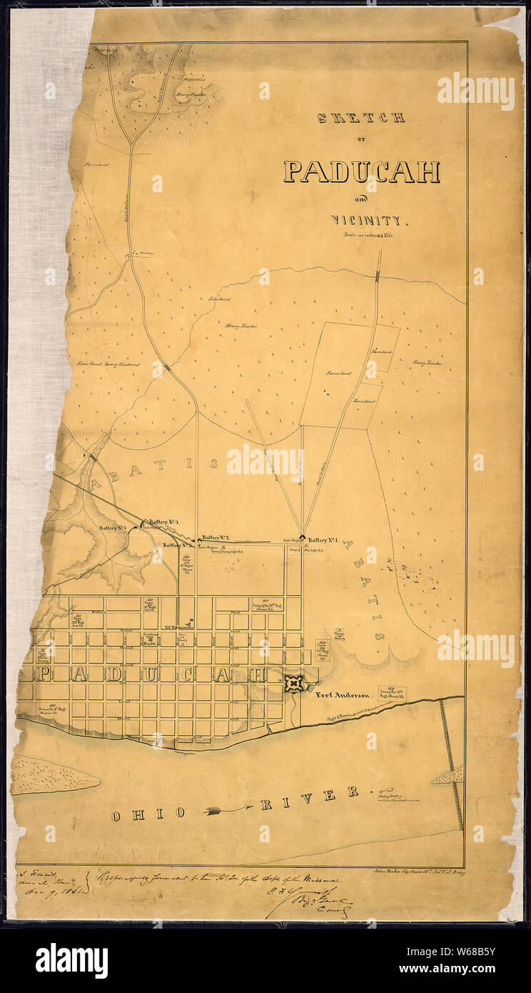 Sketch of Paducah and Vicinity. [By] John Rziha, Captain, 19th Inf., U ...