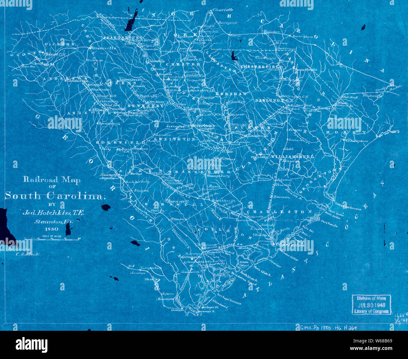 South carolina railroad map hi-res stock photography and images - Alamy