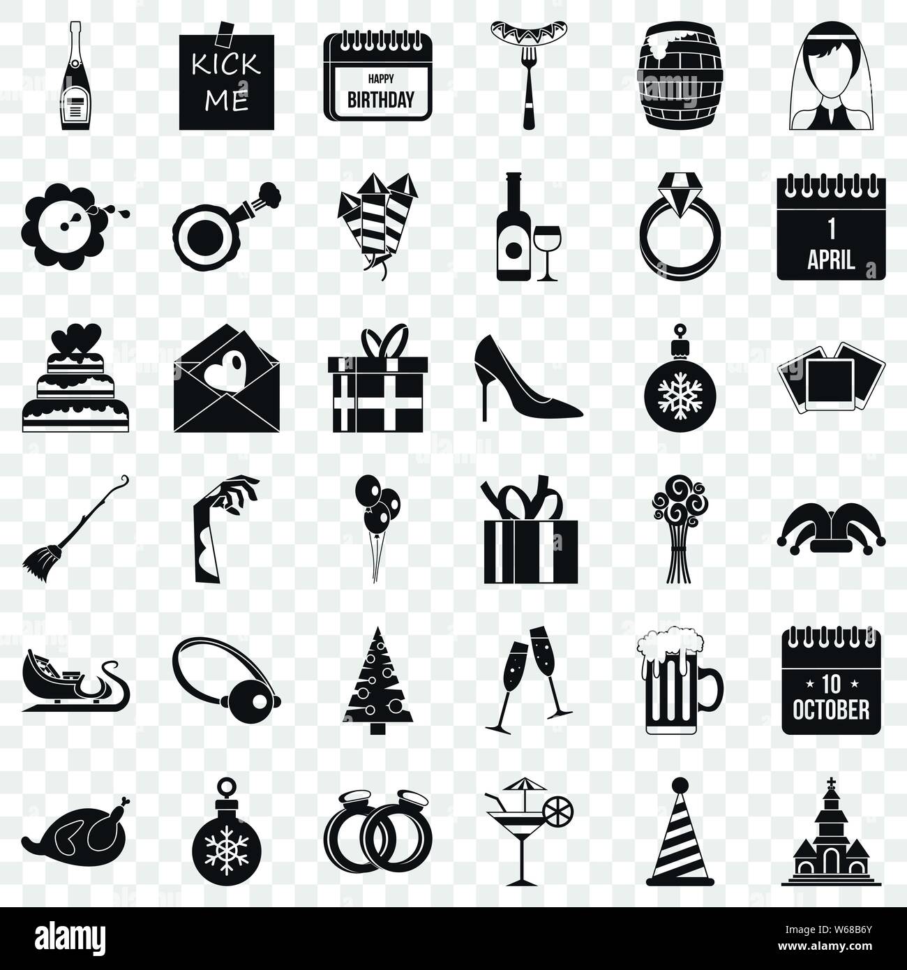 October icons set, simple style Stock Vector Image & Art - Alamy