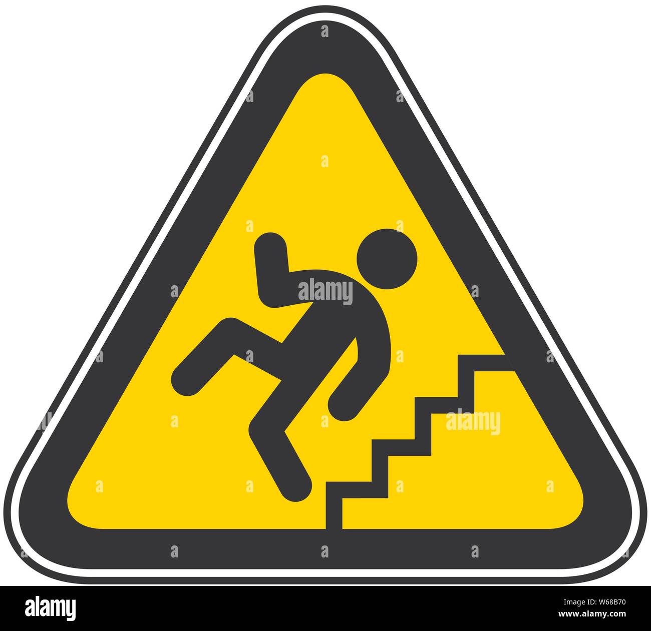 Triangular yellow Warning Hazard Symbol, vector illustration Stock ...