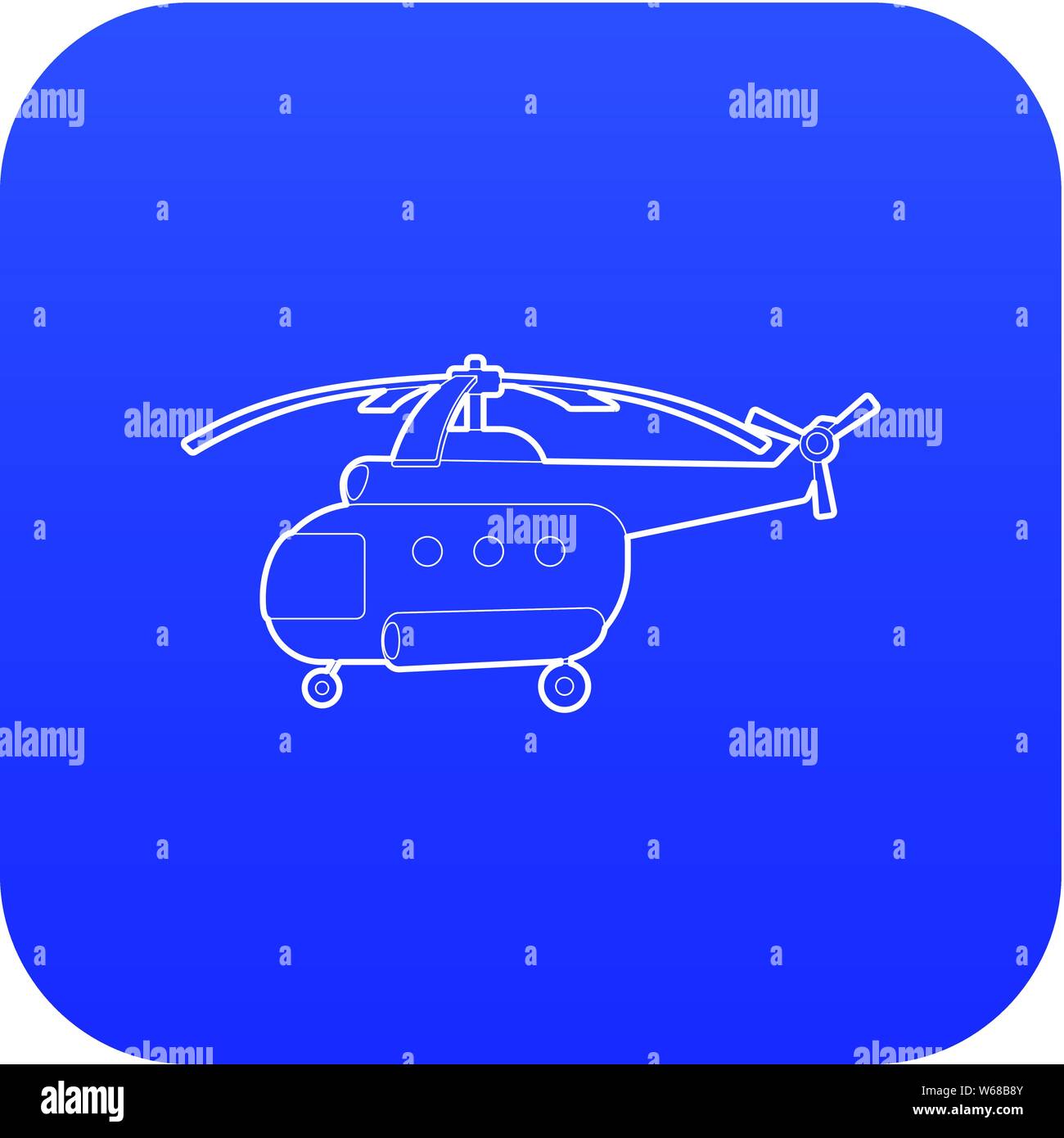 Helicopter icon blue vector Stock Vector Image & Art - Alamy
