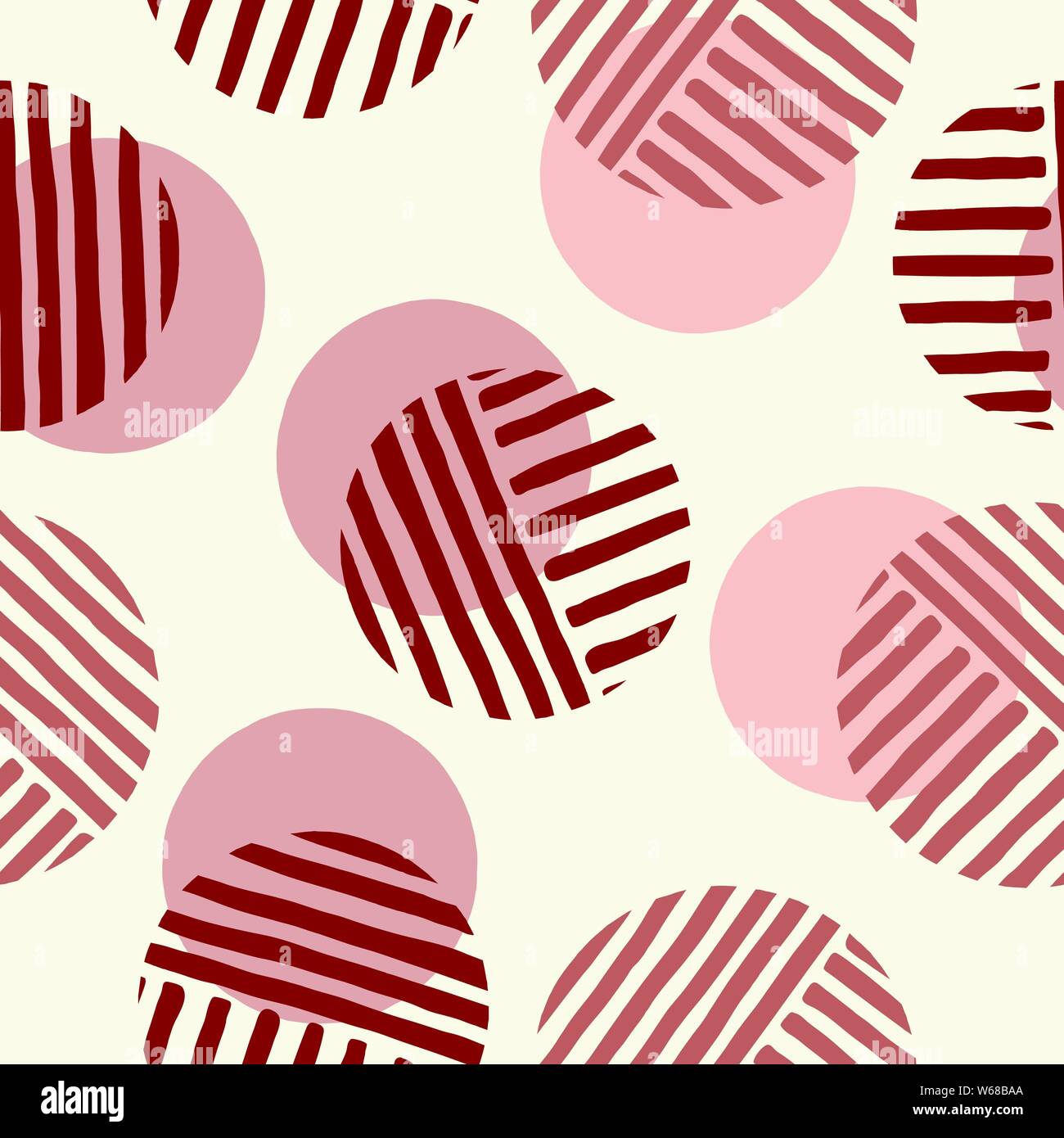 Exaggerated Retro Geo Dots Vector Seamless Pattern. Over Scaled Modern ...