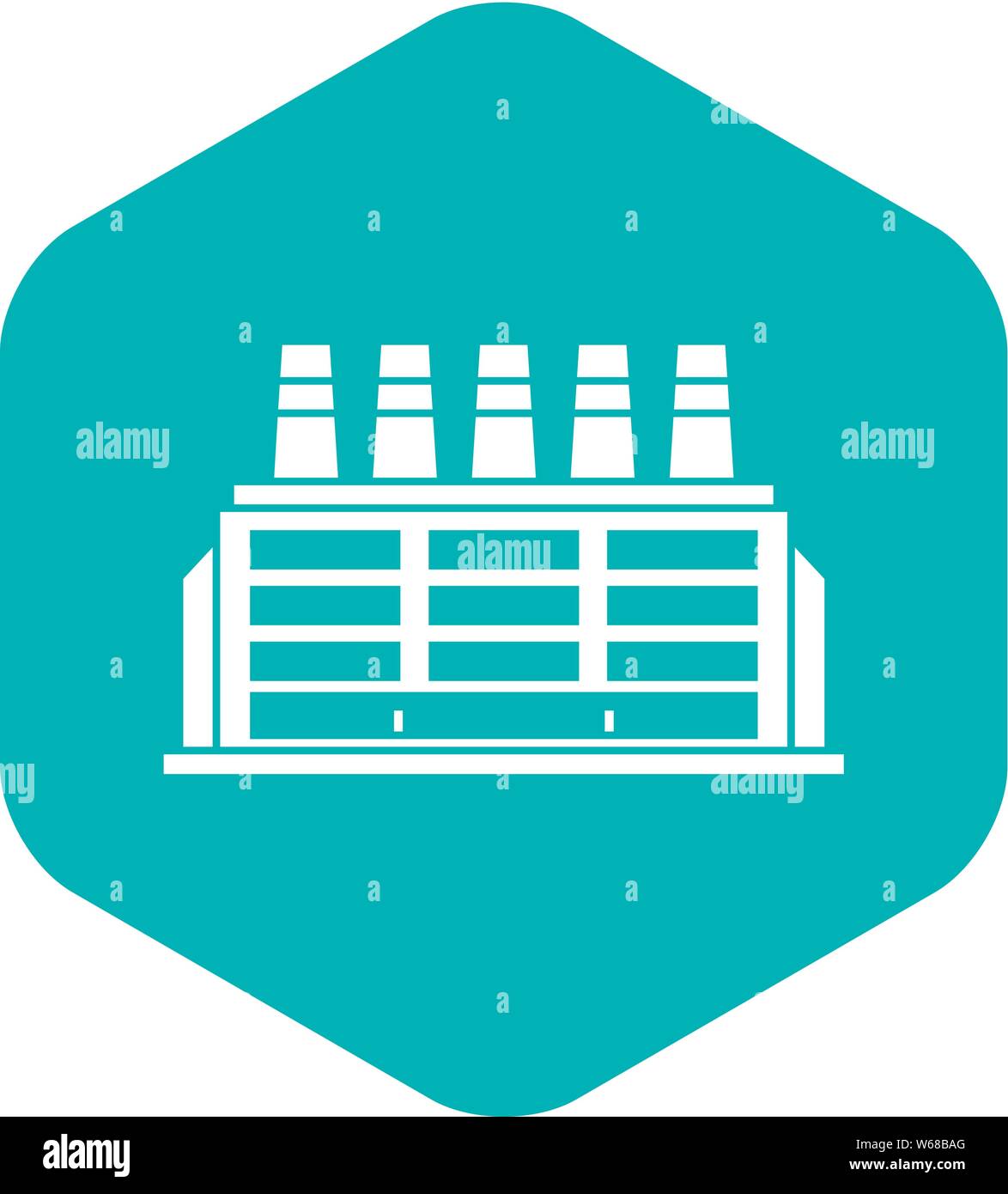 Manufacturing factory building icon, simple style Stock Vector Image ...