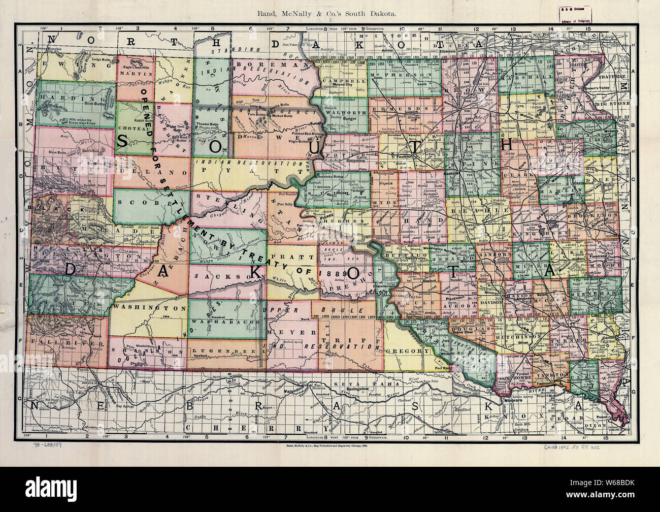 0172 Railroad Maps Indexed county and township pocket map and shippers ...