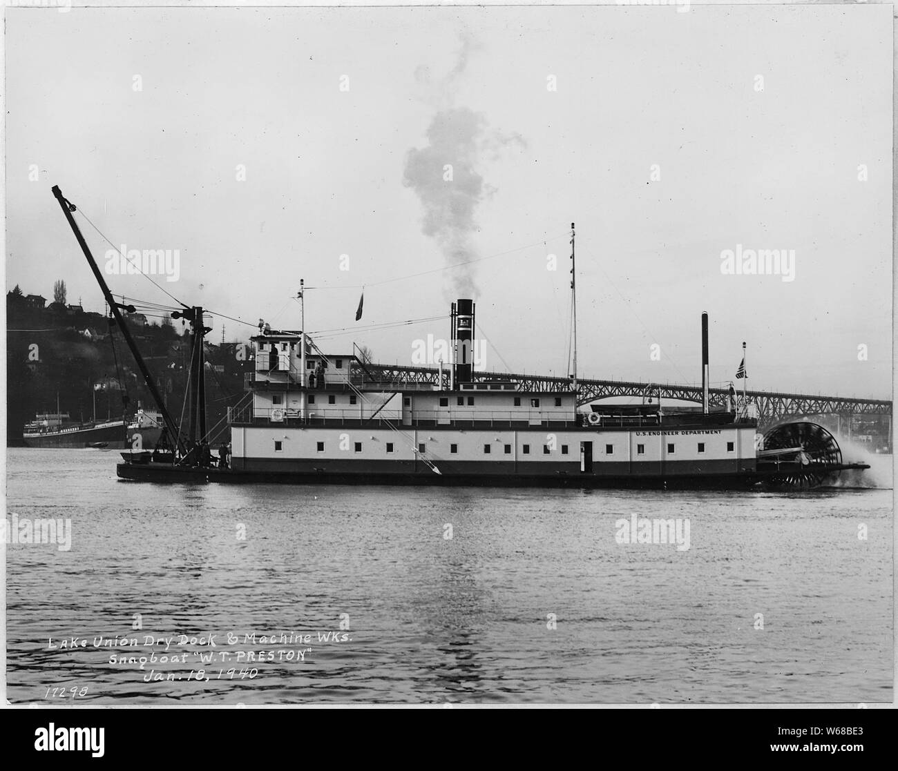 Snagboat W.T. PRESTON at Lake Union Dry Dock; Scope and content: The US ...