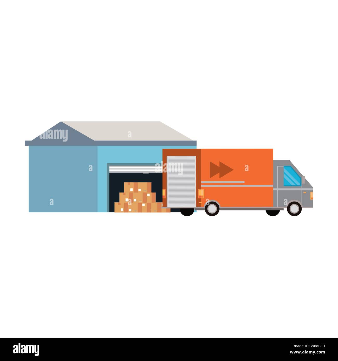 shipping logistic delivery cargo cartoon Stock Vector Image & Art - Alamy