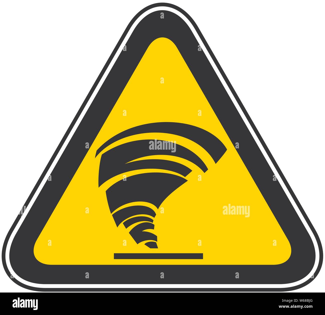 Triangular yellow Warning Hazard Symbol, vector illustration Stock ...