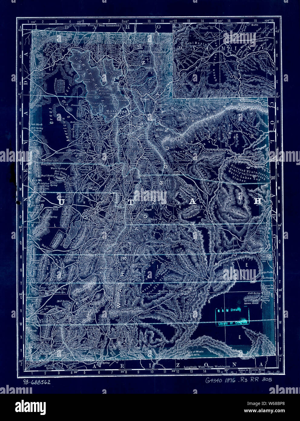 0174 Railroad Maps Indexed map of Utah with a new and original ...