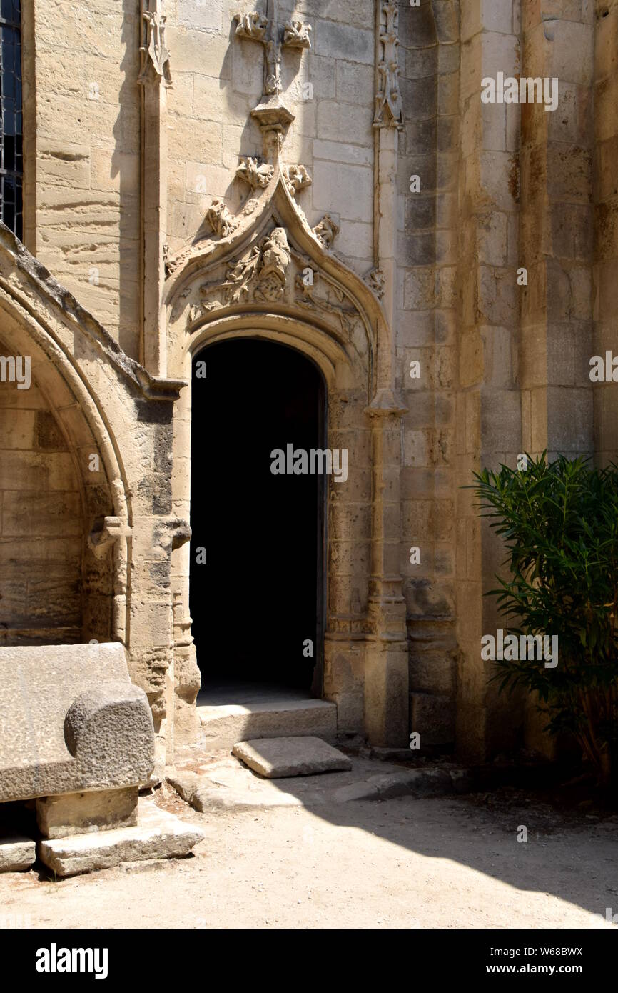 Ancient, roman necropolis Les Alyscamps in Arles, Provence, Southern ...