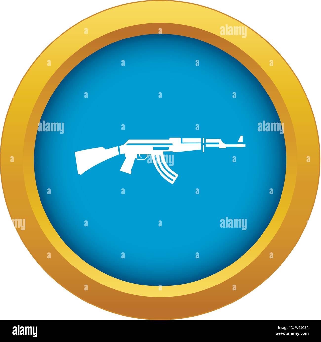 Military rifle icon blue vector isolated Stock Vector Image & Art - Alamy
