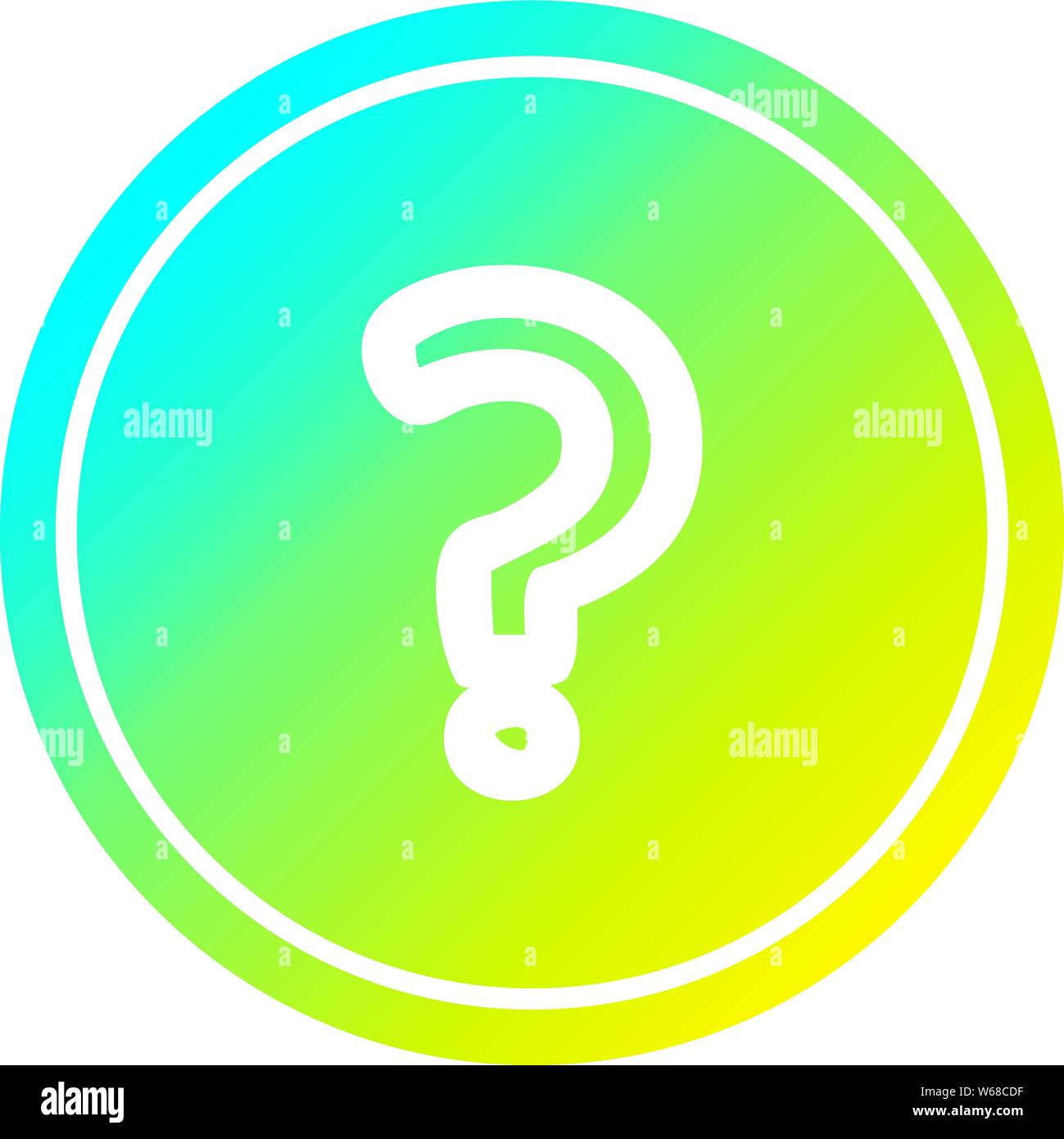 question mark circular icon with cool gradient finish Stock Vector Image & Art - Alamy
