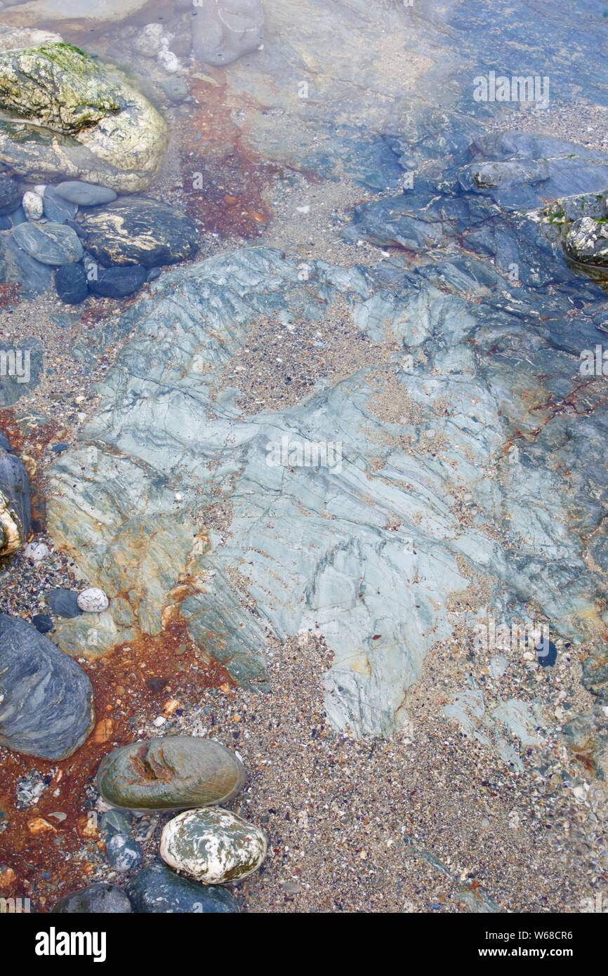 Natural Background of Metasedimentary Rock. St Agnes, North Cornwall ...