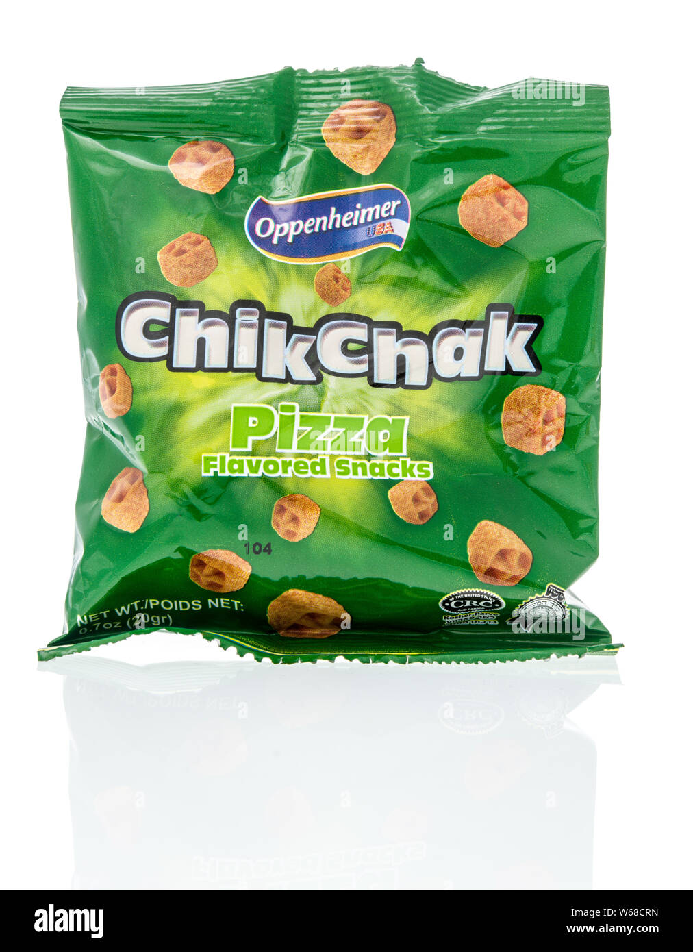 Winneconne, WI - 10 July 2019 : A package of Oppenheimer chik chak ...