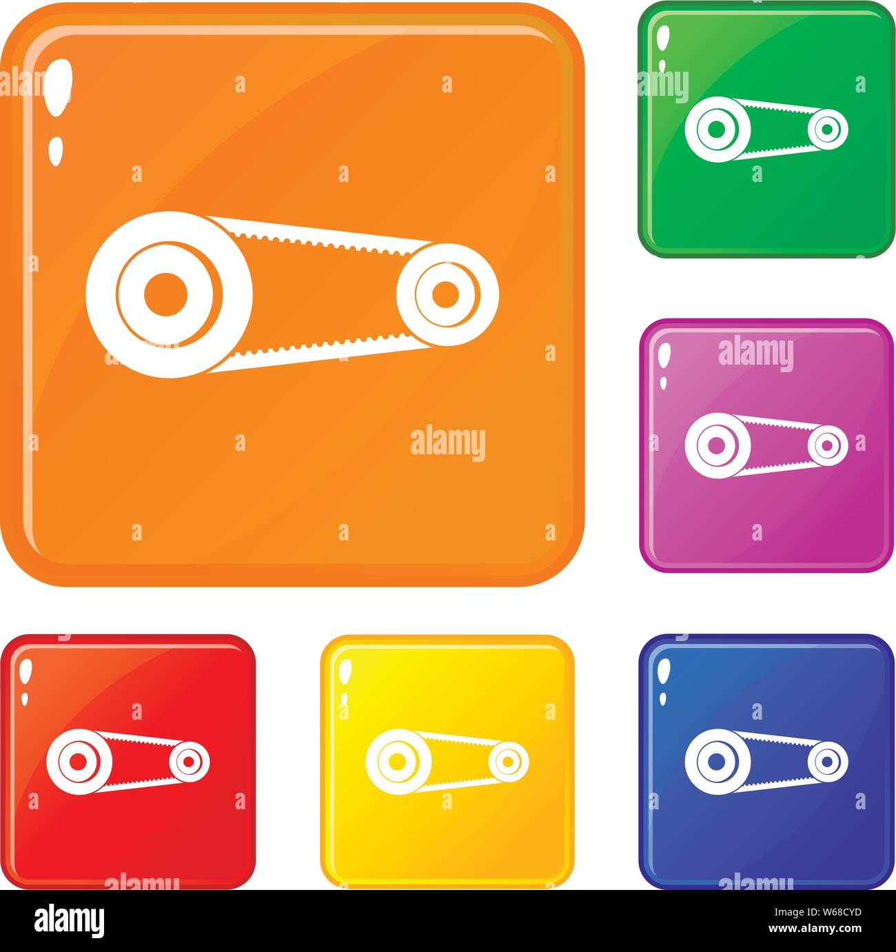 Mechanic belt icons set vector color Stock Vector Image & Art - Alamy