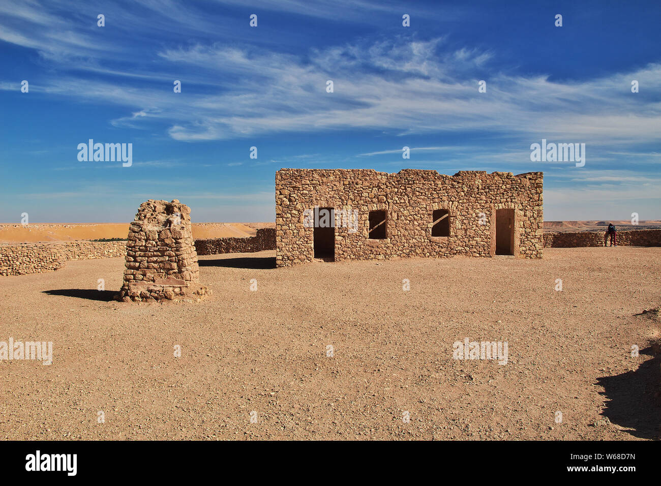 Castle in the Sahara desert in the heart of Africa Stock Photo - Alamy