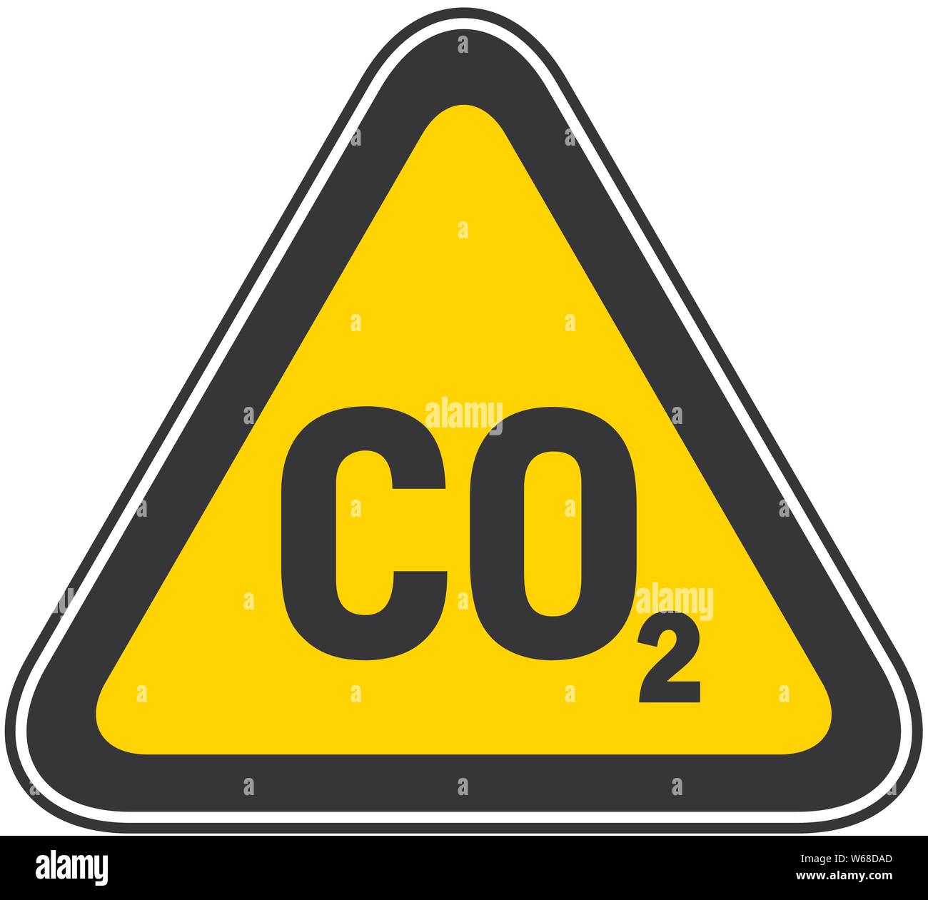 Triangular yellow Warning Hazard Symbol, vector illustration Stock ...