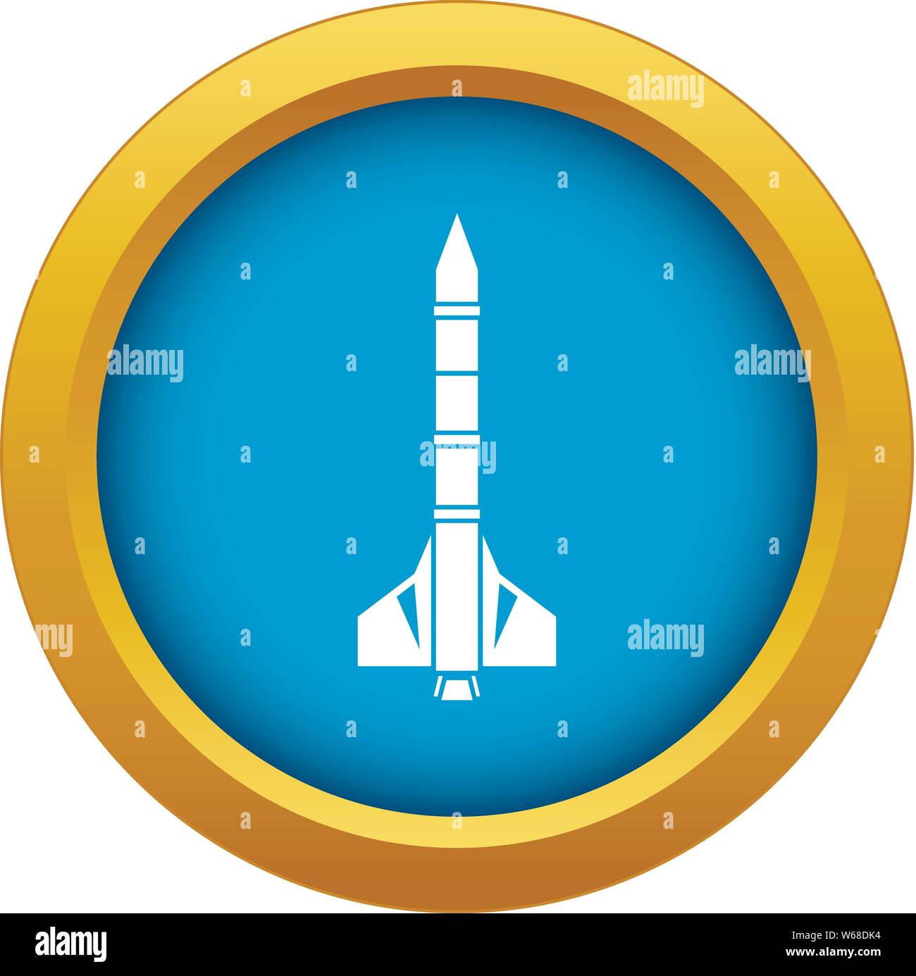 Atomic rocket icon blue vector isolated Stock Vector Image & Art - Alamy
