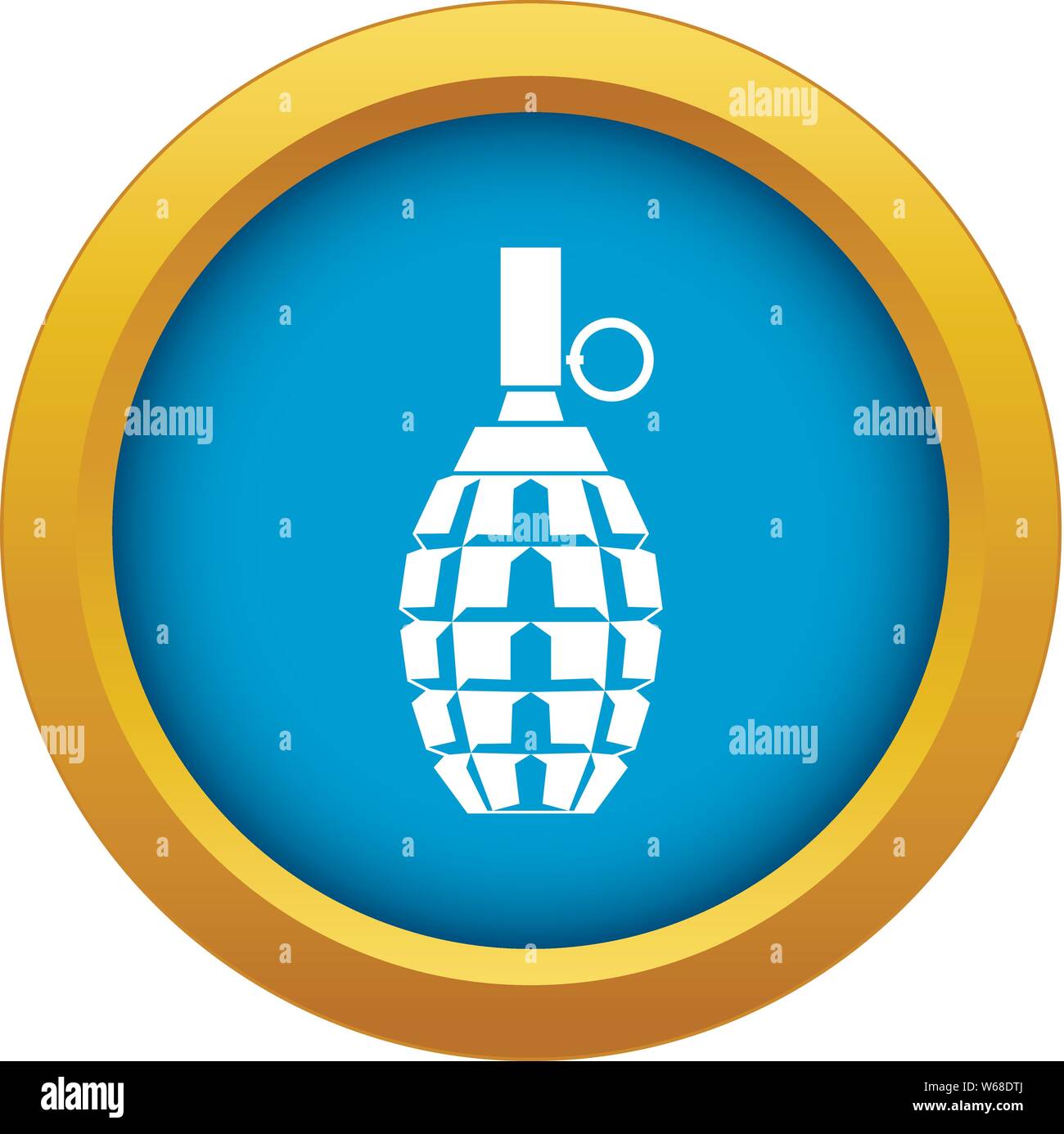 Grenade icon blue vector isolated Stock Vector Image & Art - Alamy