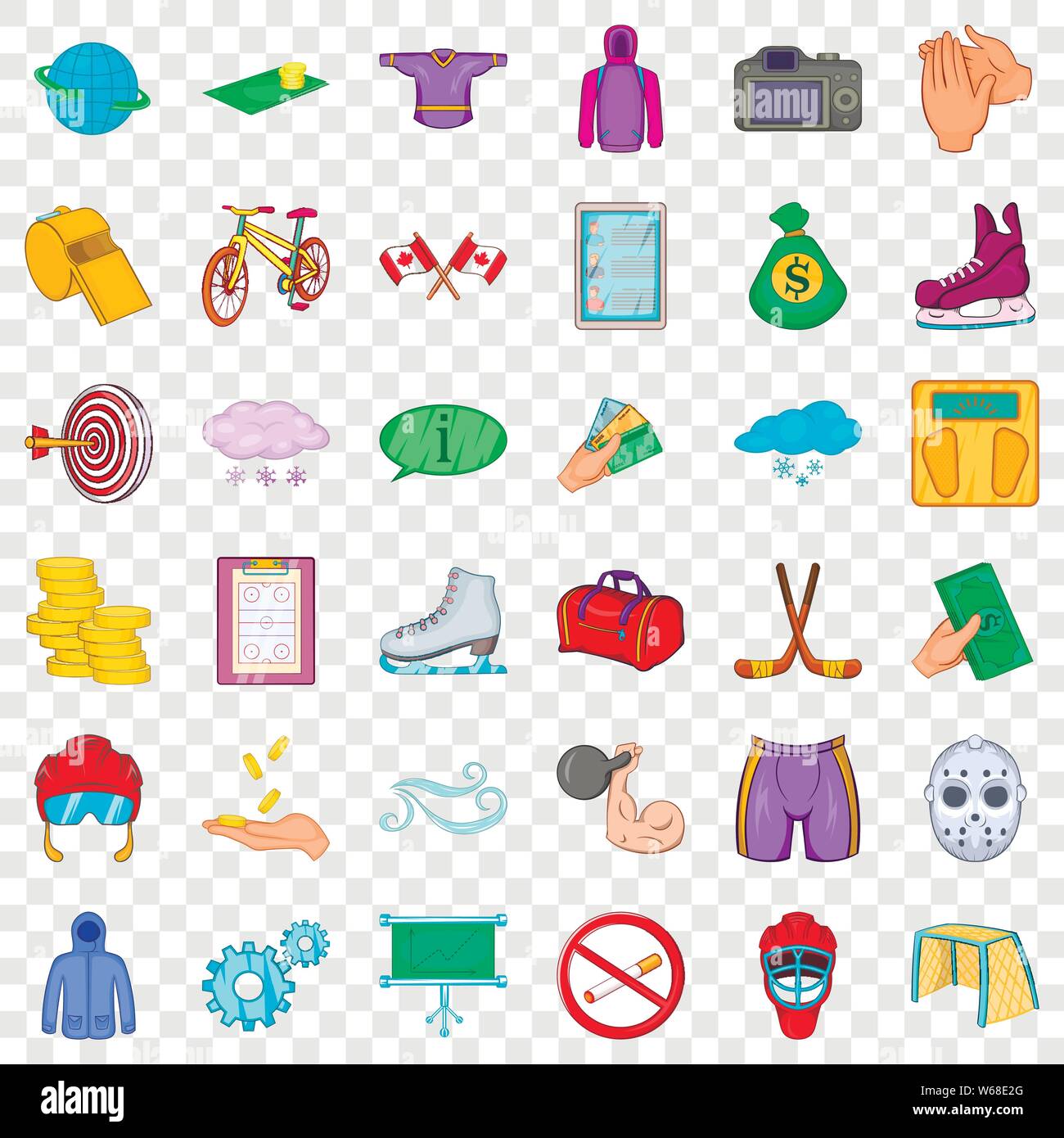 Uniform icons set, cartoon style Stock Vector Image & Art - Alamy