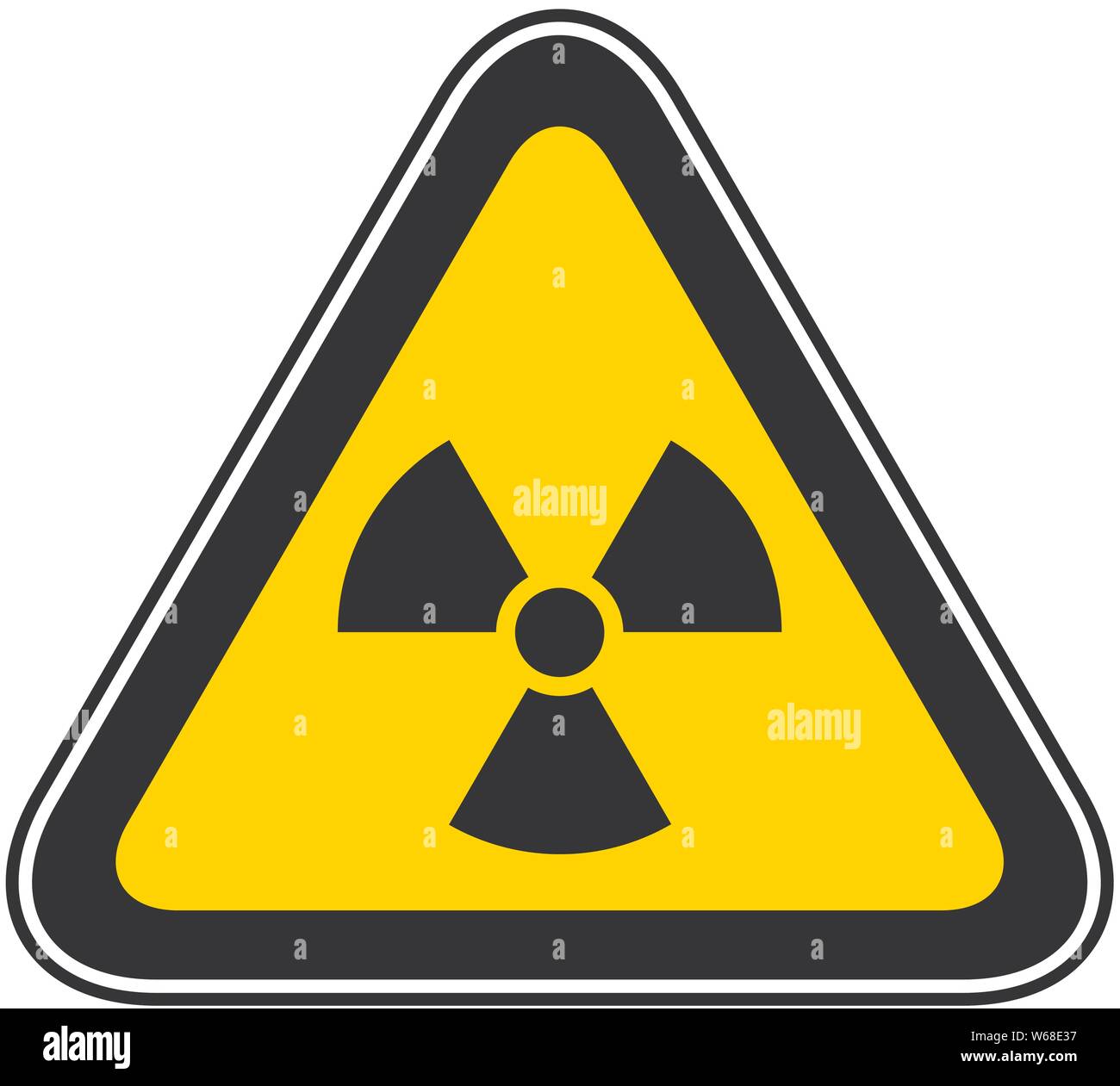 Triangular yellow Warning Hazard Symbol, vector illustration Stock ...