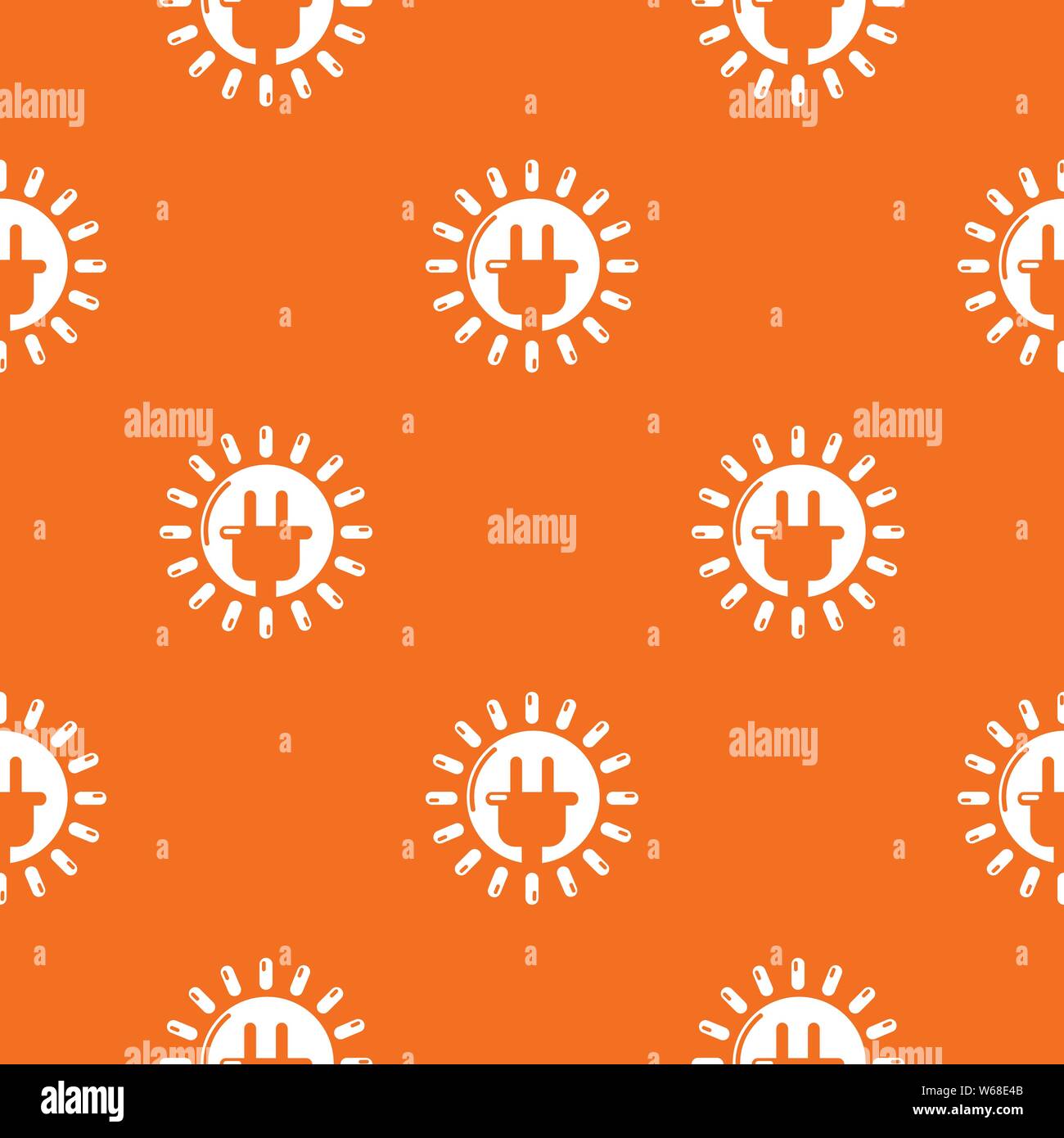 Unplugged electrical plug pattern vector orange Stock Vector Image ...
